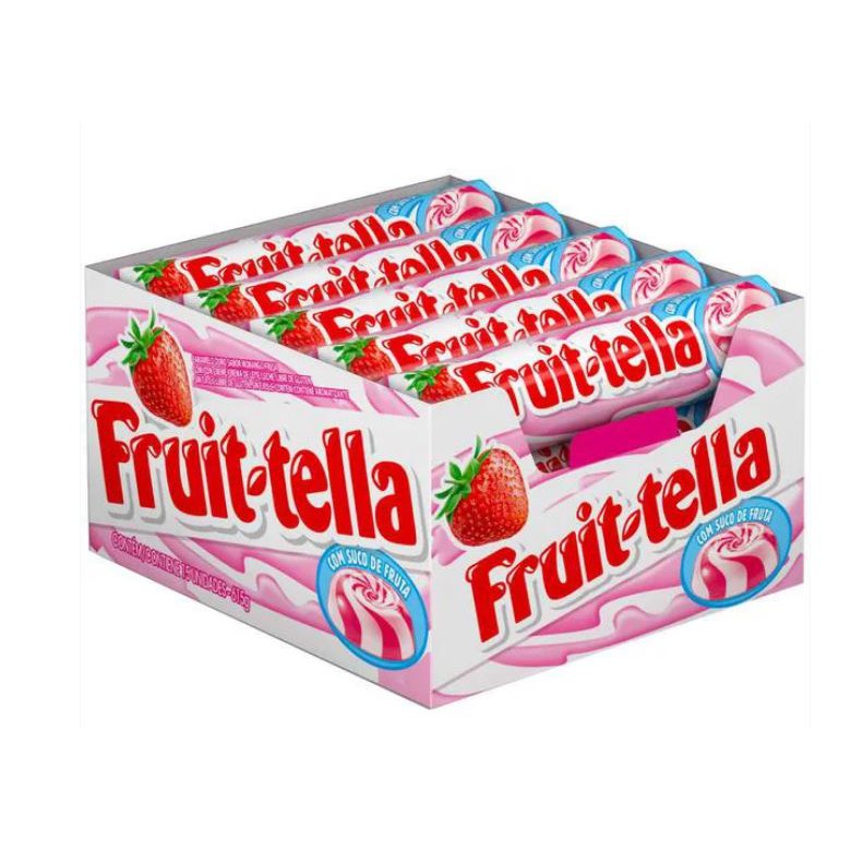 Fruit-tella BALA DURA SABOR FRAMBOESA COM CREME DE LEITE (10x41g)